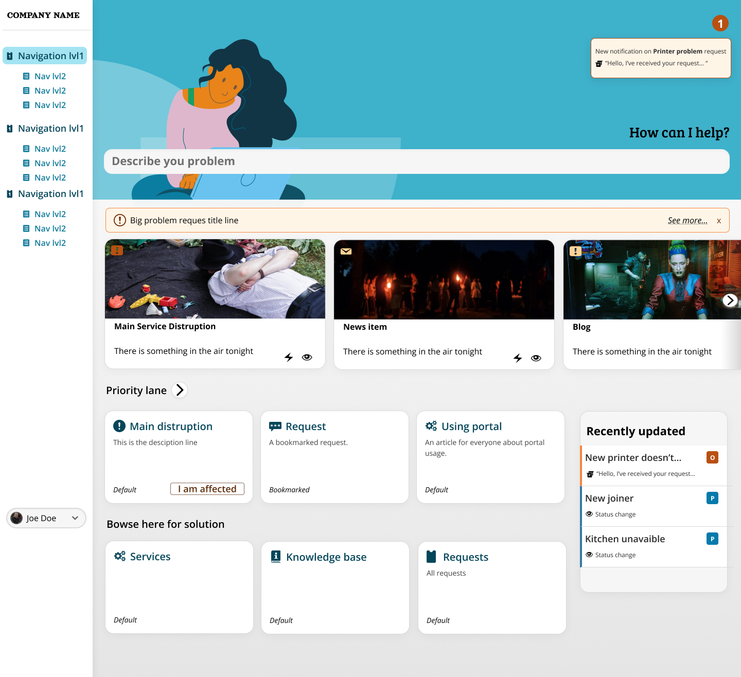 Self-Service Portal Redesign Project – Ágnes Fábián